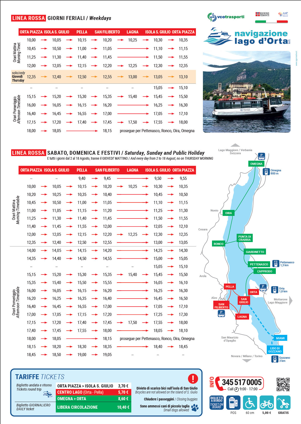 Navigazione Lago d'Orta - Servizio pubblico di linea